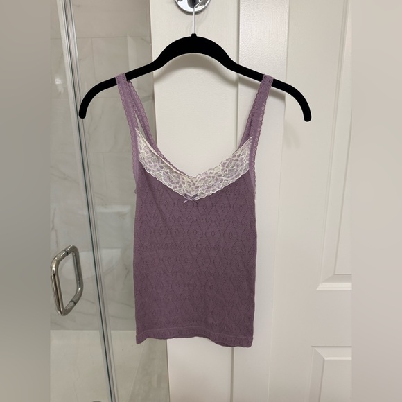 Tops | Vintage Pointelle Lace Cami Tank Top | Poshmark